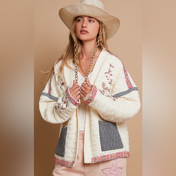 POL | Jackets & Coats | 2 D5 Stunning Pol Quilted Floral Embroidered ...